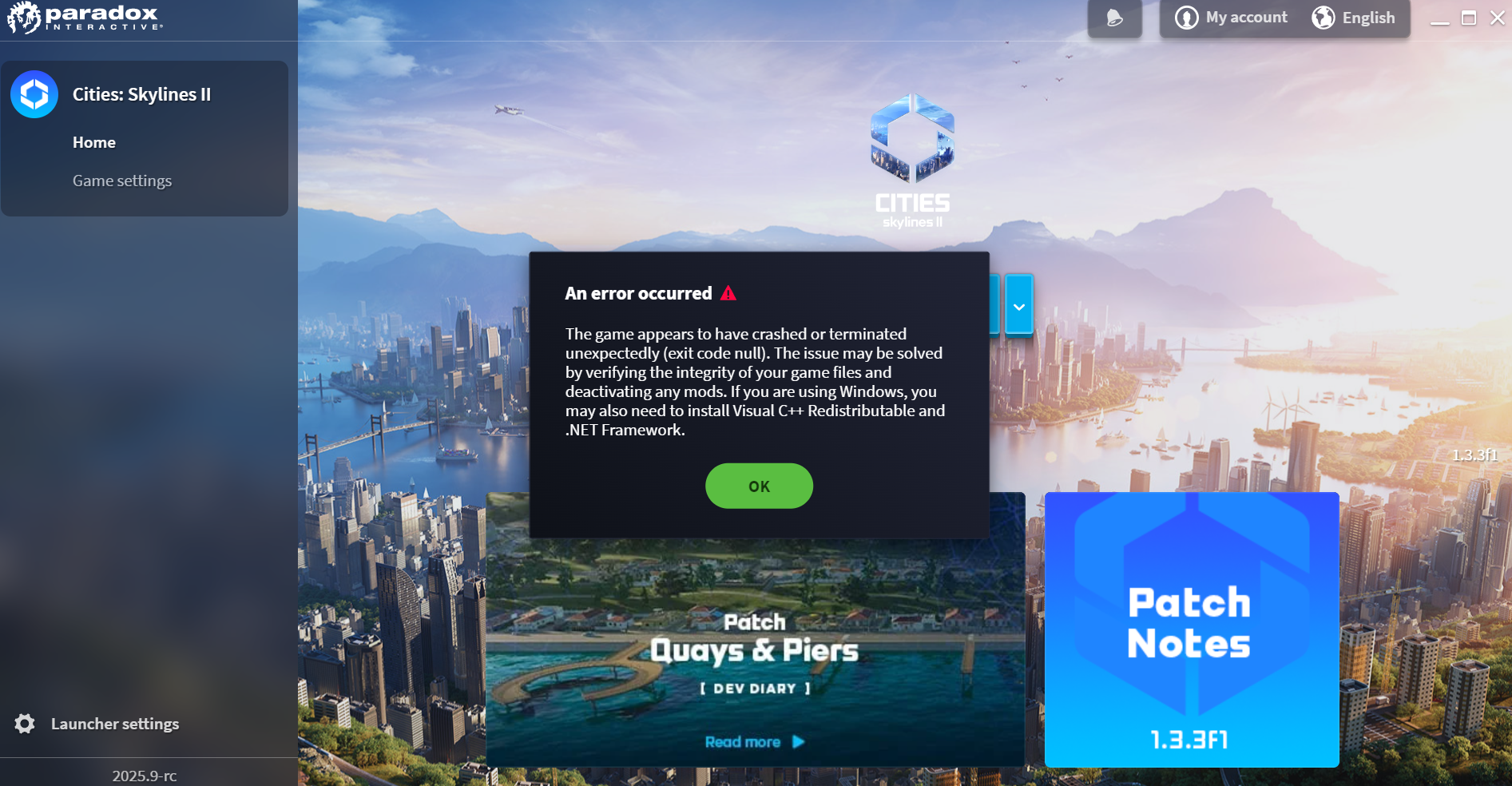 Error from Launcher | Paradox Interactive Forums